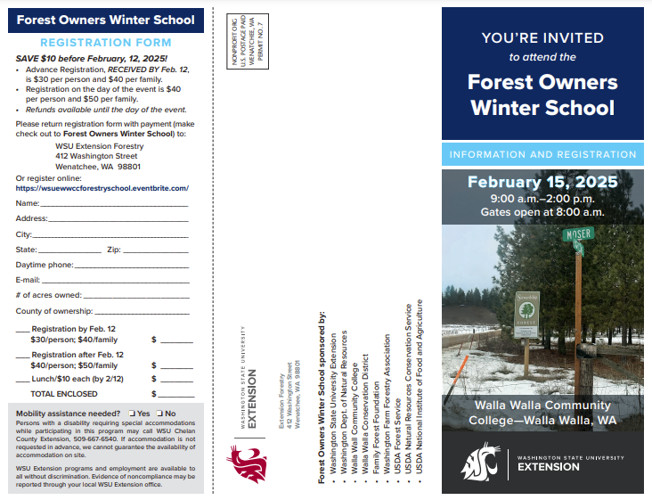 2025 Walla Walla Winter School | Extension Forestry | Washington State ...