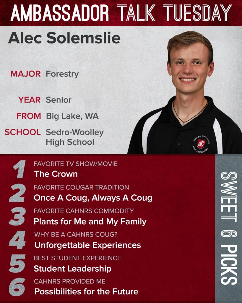 CAHNRS Talk Tuesday: Alec Solemslie | CAHNRS News | Washington State ...