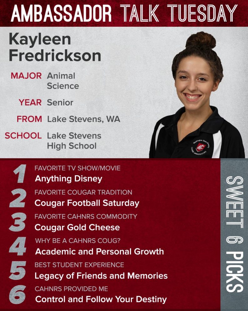 CAHNRS Talk Tuesday: Kayleen Fredrickson | CAHNRS News | Washington ...