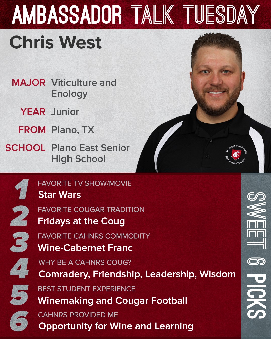CAHNRS Talk Tuesday: Chris West | CAHNRS News | Washington State University