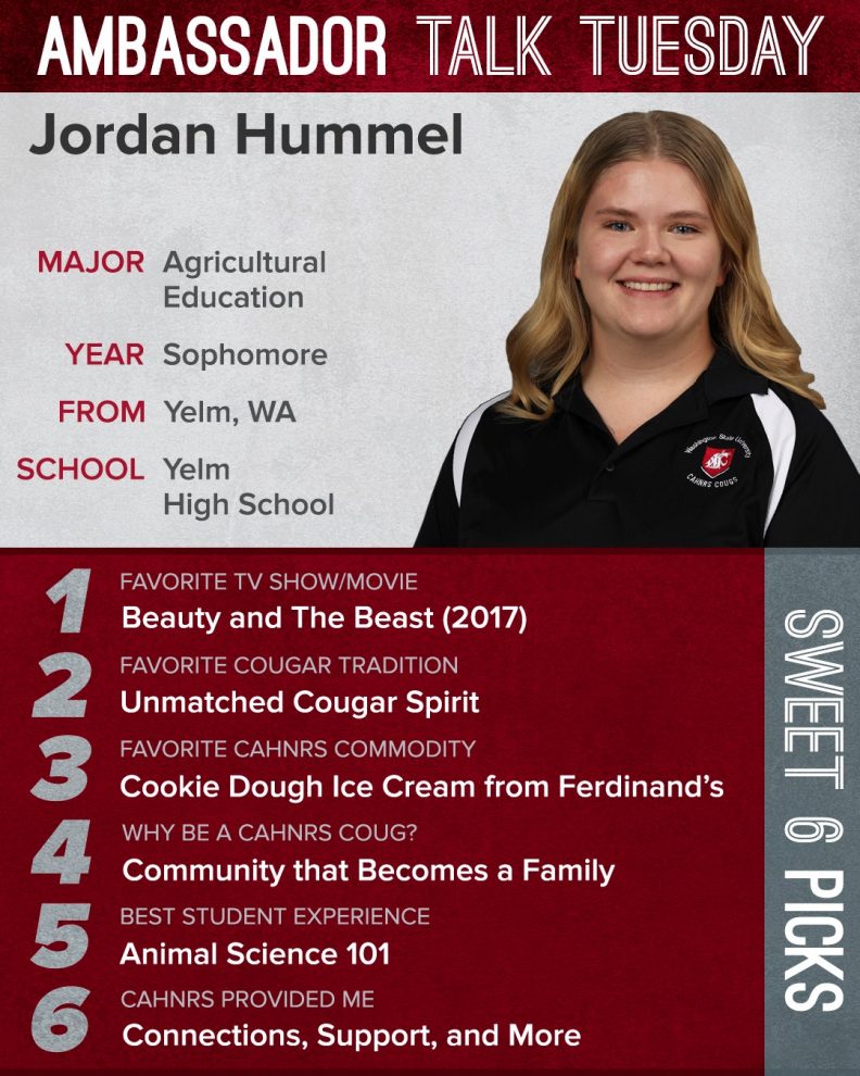 CAHNRS Talk Tuesday: Jordan Hummel | CAHNRS News | Washington State ...