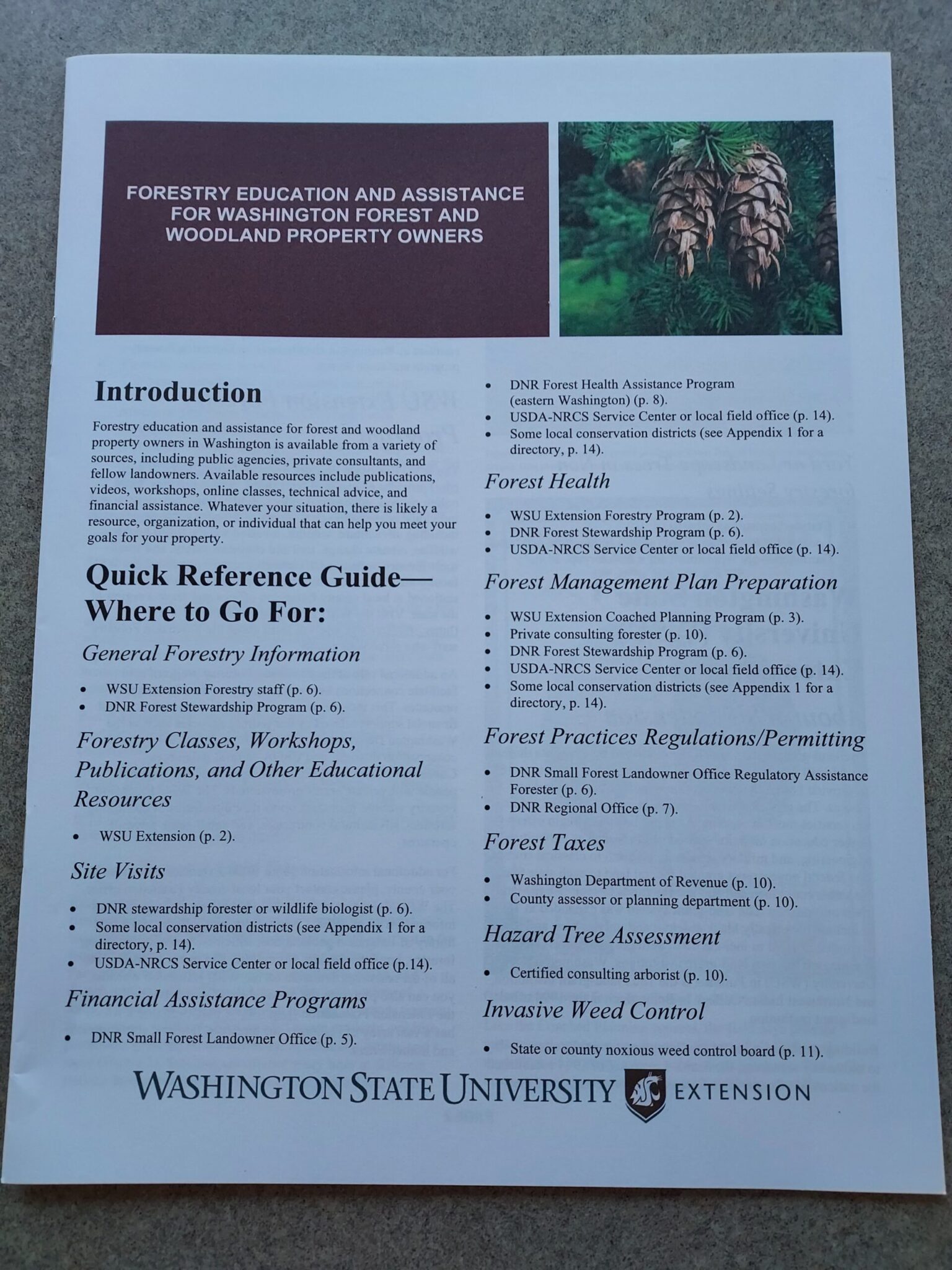 New!! Forestry Education and Assistance for Washington Forest and ...