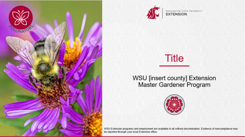 Pollinator library | Master Gardener Program | Washington State University