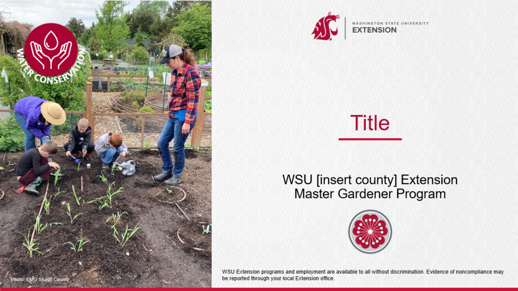 Water conservation library | Master Gardener Program | Washington State ...
