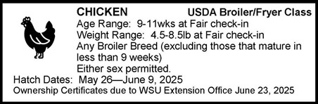 2025 4-H Poultry Hatch Dates & Information | Grant County | Washington ...