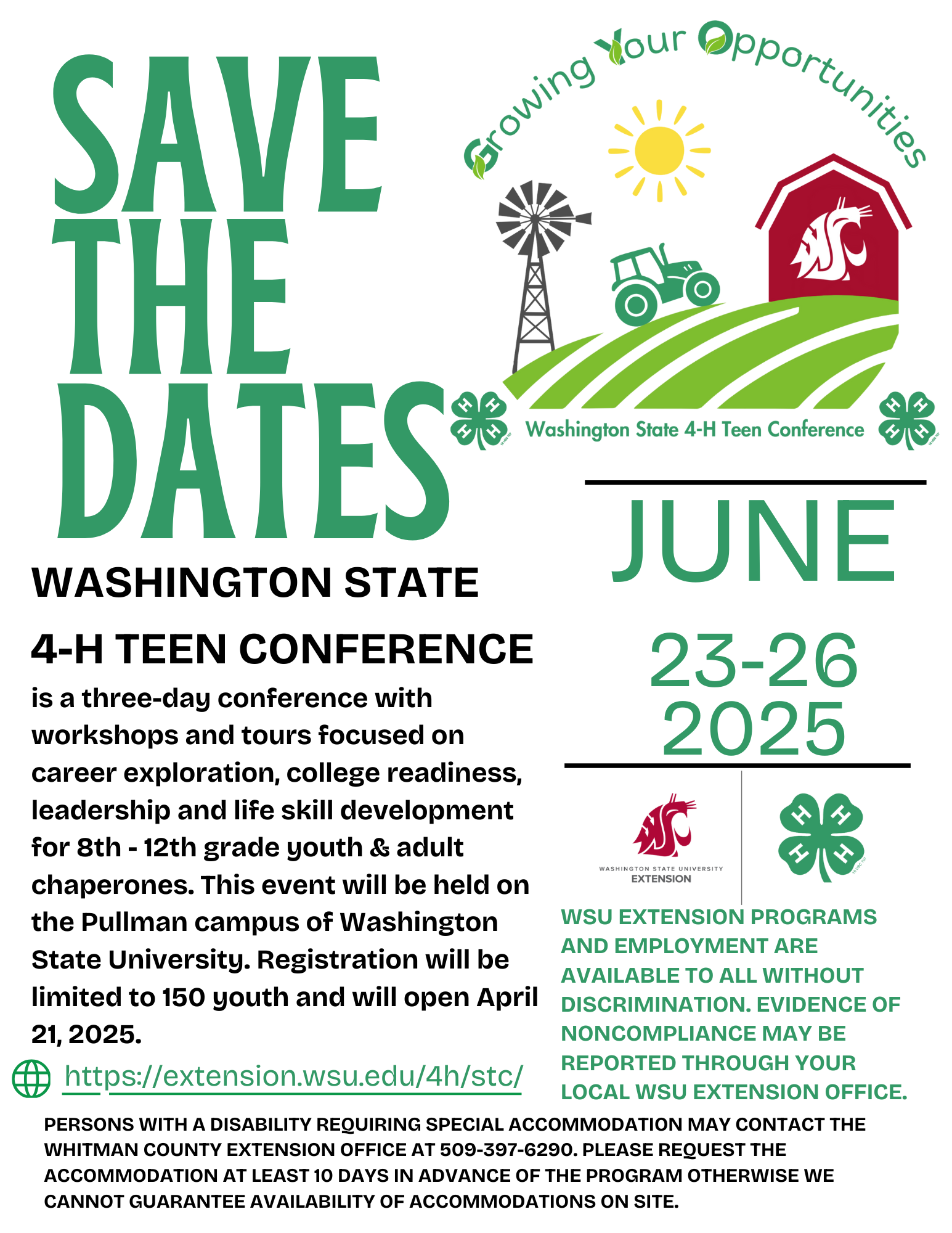 WA State 4-H Teen Conference 2025 | Spokane County | Washington State ...