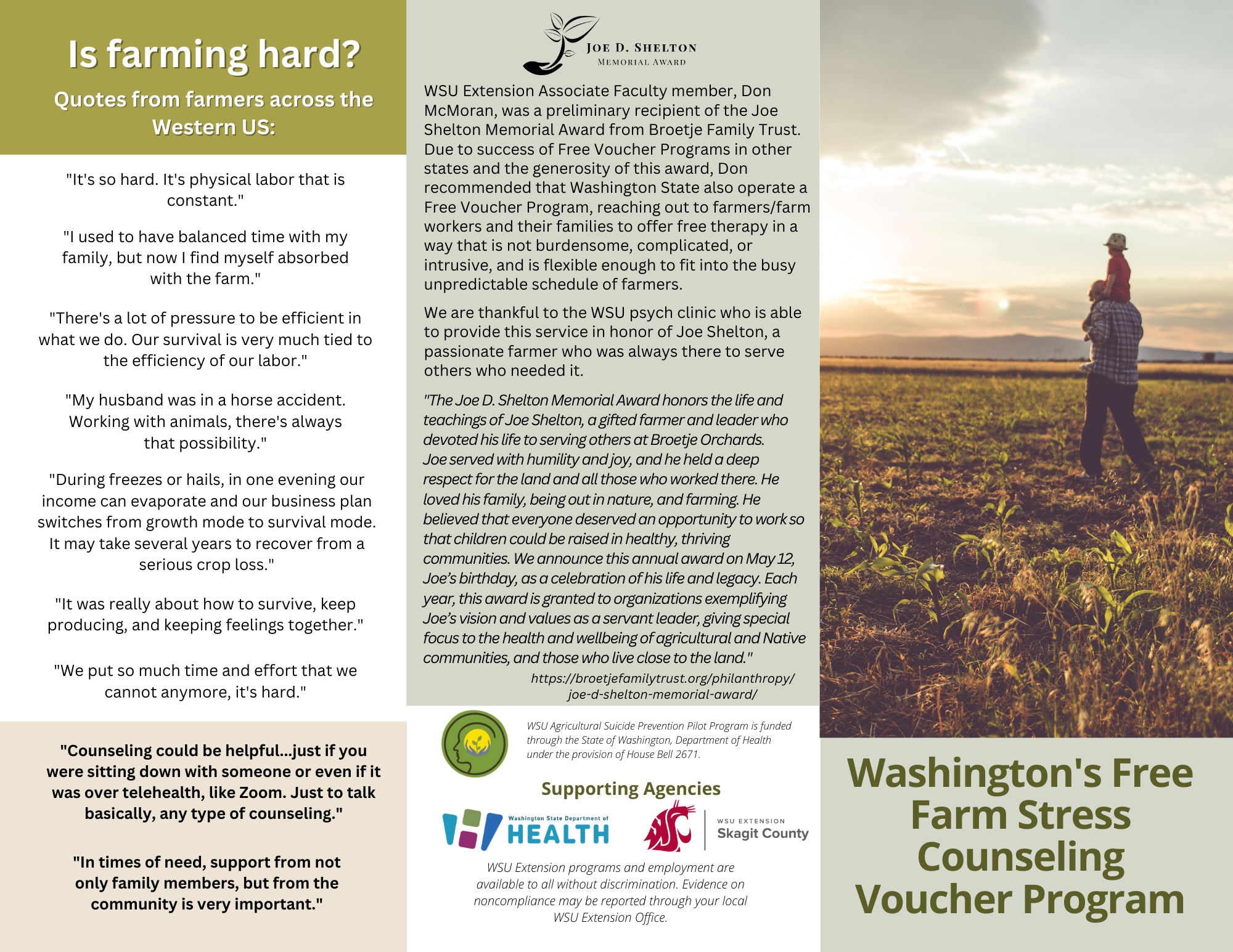 Free Therapy Voucher Program | Skagit County | Washington State University