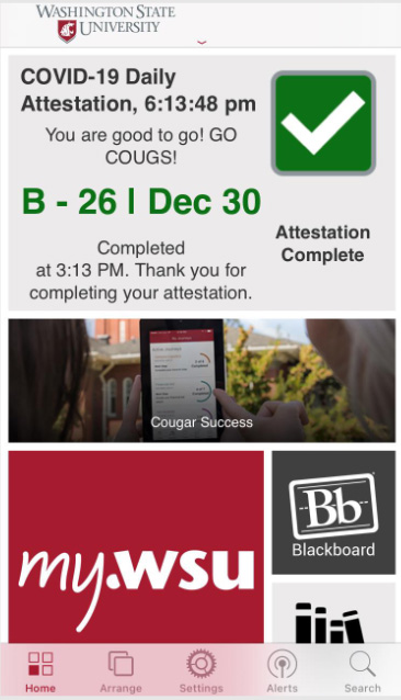 COVID‑19 attestation made easier by recent WSU Mobile app update | WSU ...