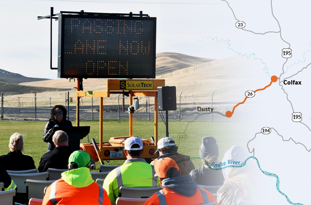 New passing lanes dedicated along Highway 26 | WSU Insider | Washington ...