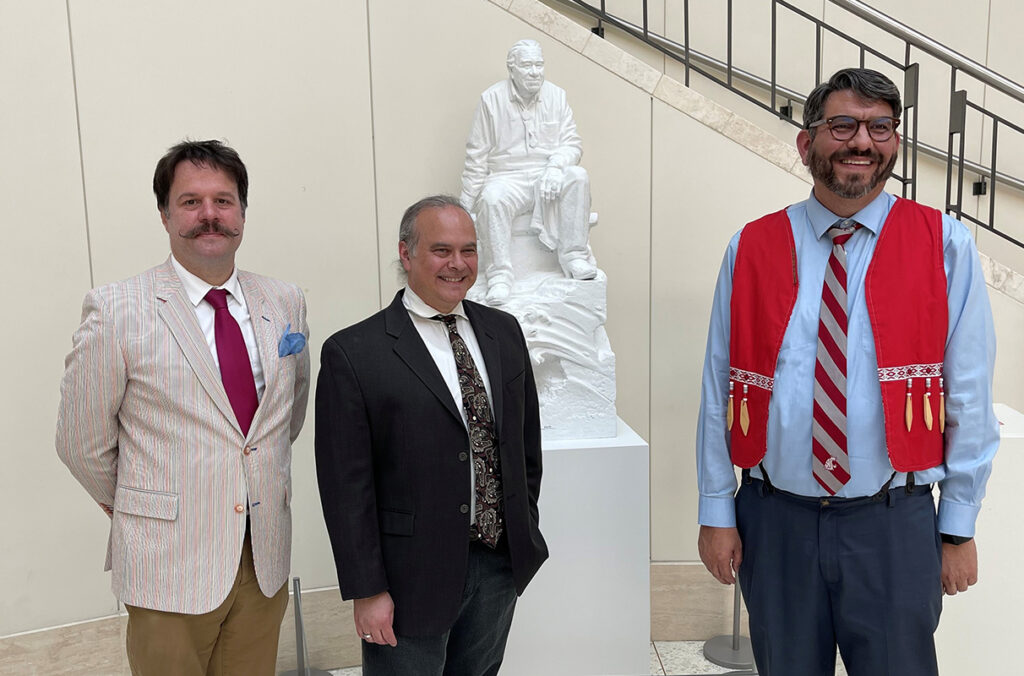 Statue model of Nisqually activist Billy Frank Jr. on display at ...