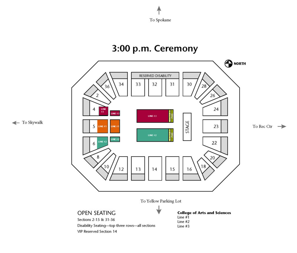 WSU Pullman: Spring 2022 Commencement Seating Charts | WSU Insider ...