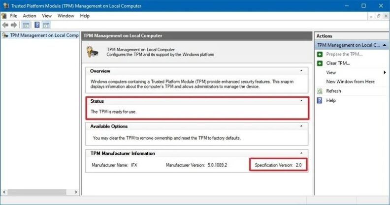 Verifying your TPM is Enabled | CAHNRS IT | Washington State University