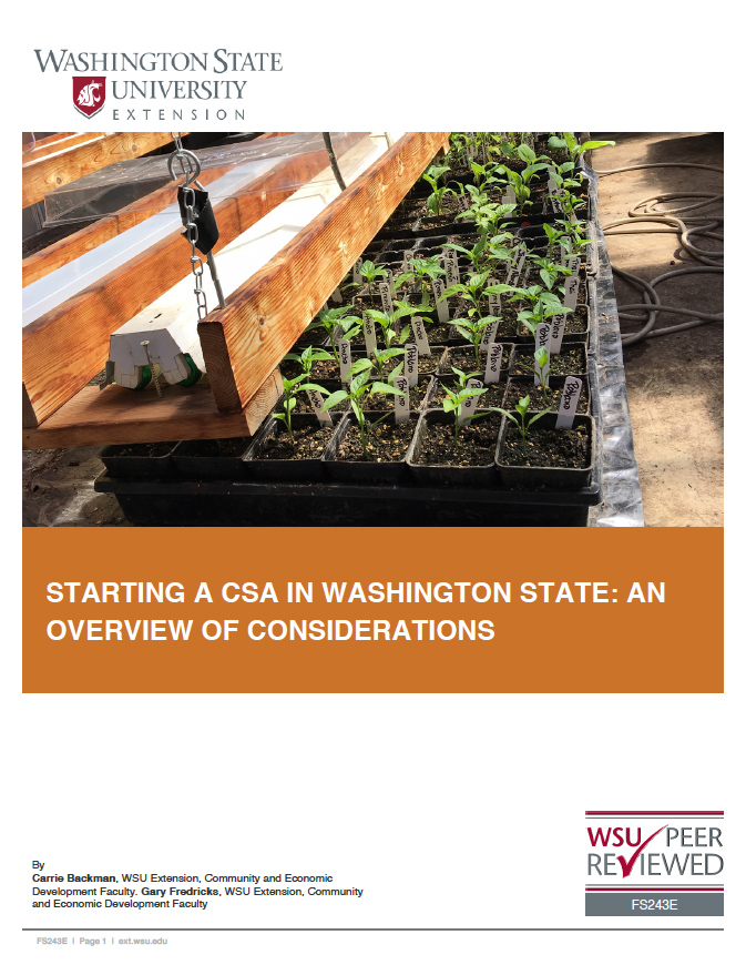 Starting a CSA: An Overview of Considerations | WSU Extension ...