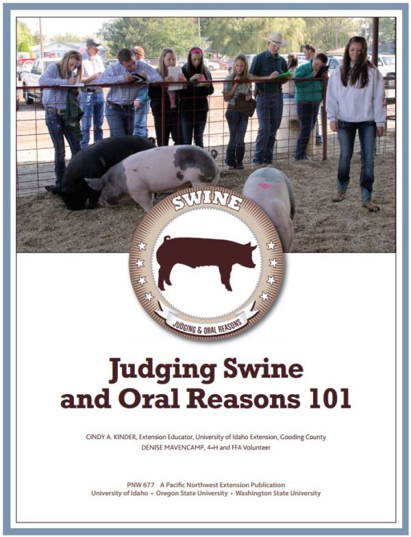 Judging Swine and Oral Reasons 101 | WSU Extension Publications ...