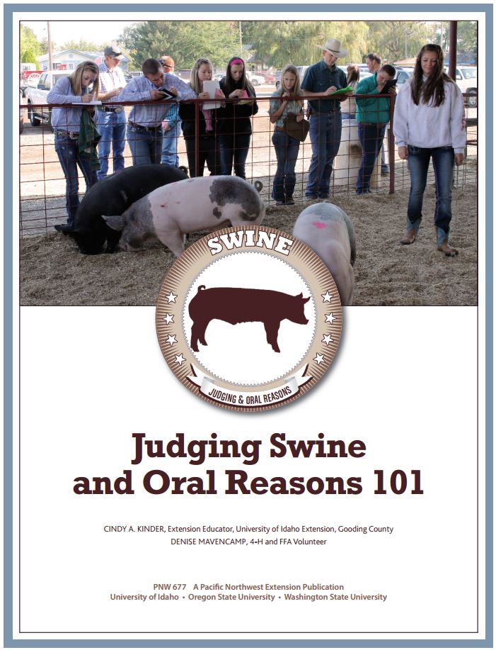 Judging Swine and Oral Reasons 101 | WSU Extension Publications ...