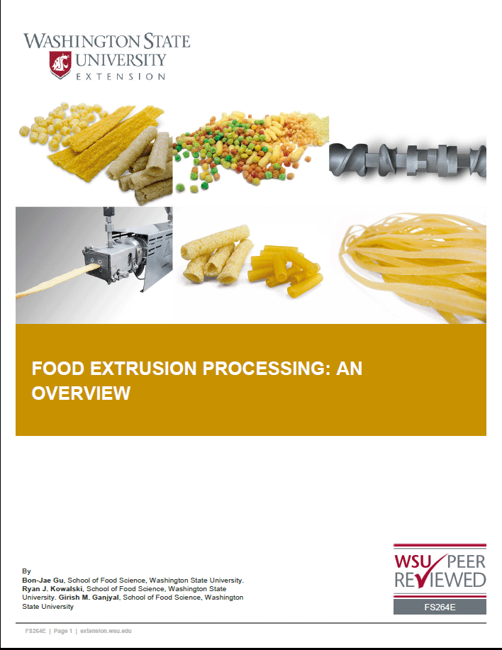 Food Extrusion Processing: An Overview | WSU Extension Publications ...