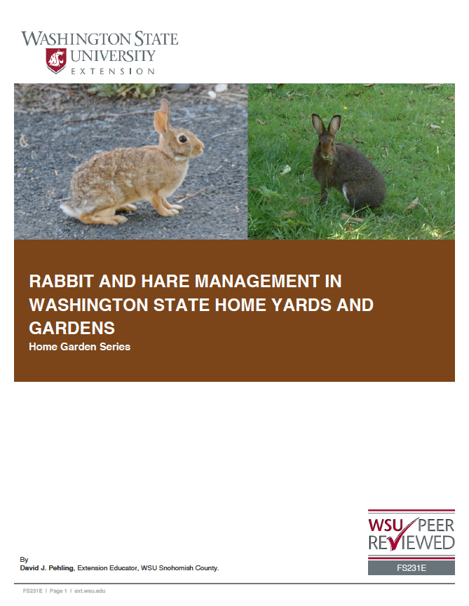 Rabbit and Hare Management in Washington Home Yards and Gardens (Home ...