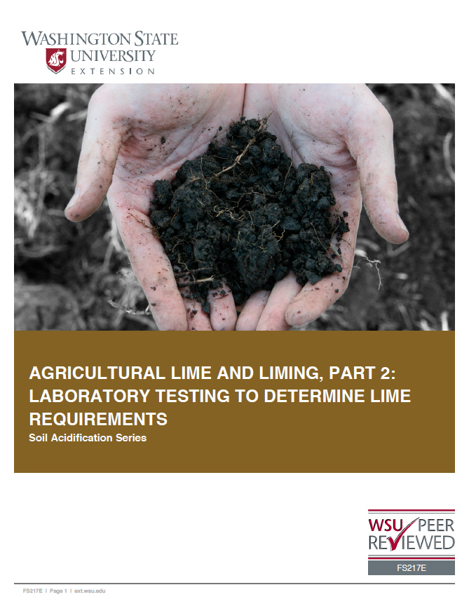 Agricultural Lime and Liming – Part 2. Laboratory testing to determine ...