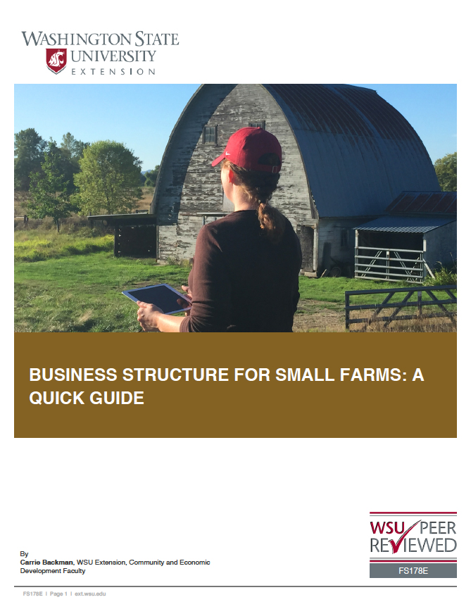 Business Structures for Small Farms: A Quick Guide | WSU Extension ...