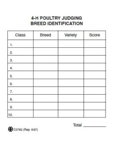 4-H Poultry Judging Breed ID (pad of 50) | WSU Extension Publications ...