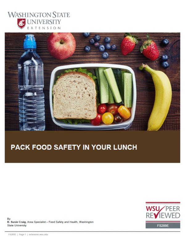 Pack Food Safety in Your Lunch | WSU Extension Publications ...