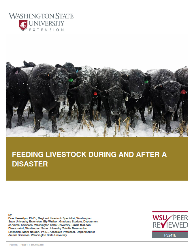Feeding livestock during and after a disaster | WSU Extension ...
