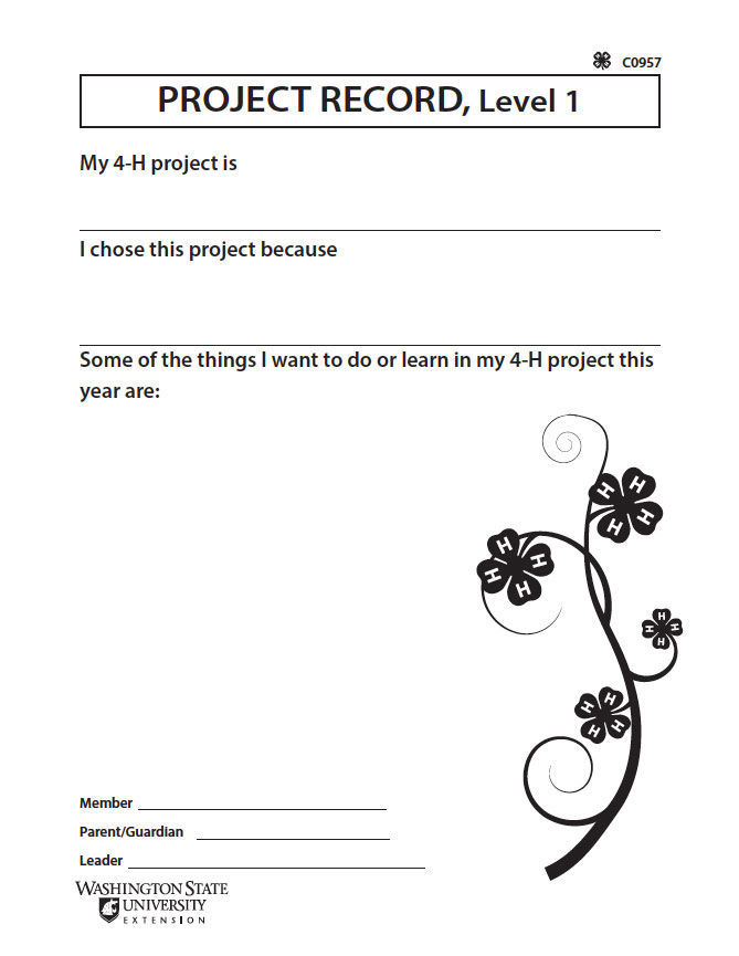 Project Record, Level 1 | WSU Extension Publications | Washington State ...