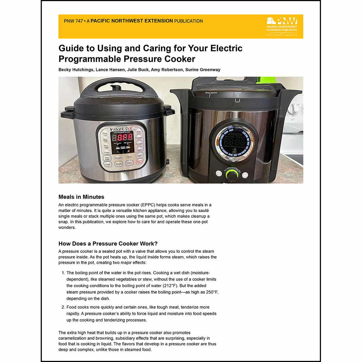 Guide to Using and Caring for Your Electric Programmable Pressure ...