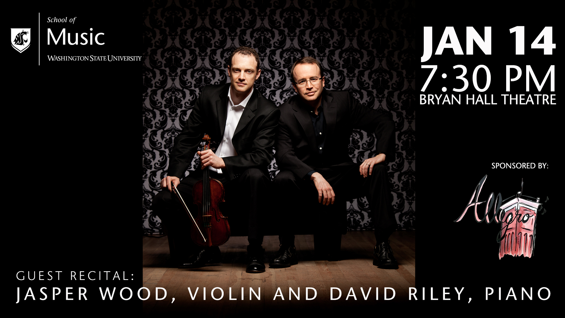 Guest Recital: David Riley, piano and Jasper Wood, violin | Events ...