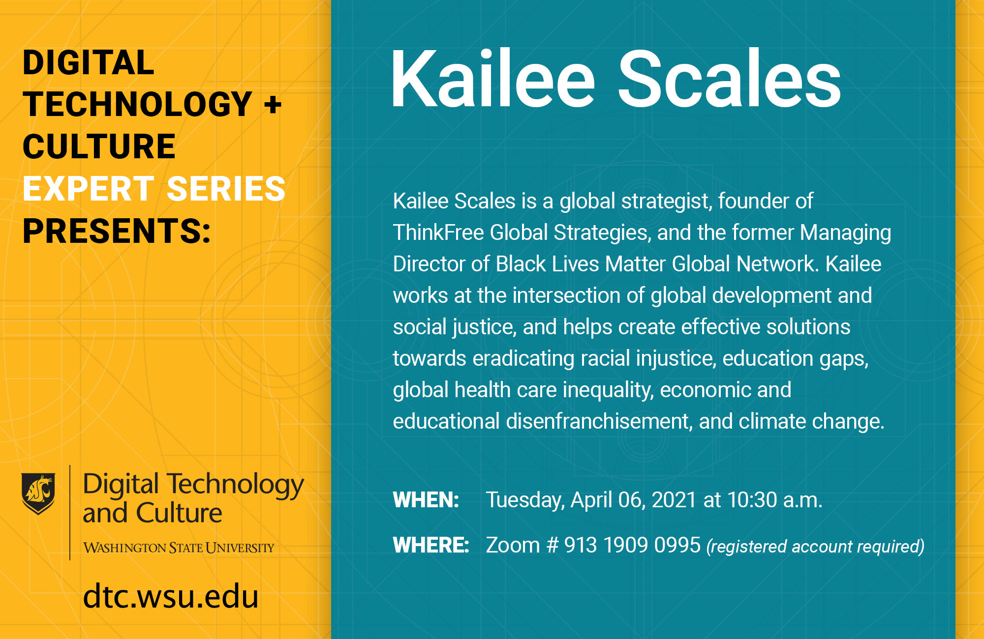 Digital Technology and Culture Expert Series: Kailee Scales | Events ...
