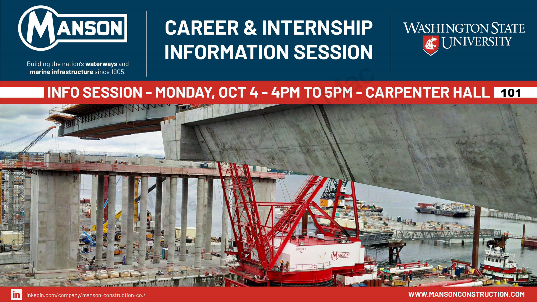 Manson Construction Company Info Session | Events | Washington State ...