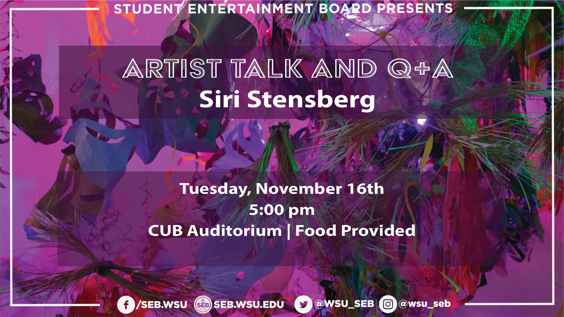 SEB presents: Artist Talk and Q&A with Siri Stensberg | Events ...