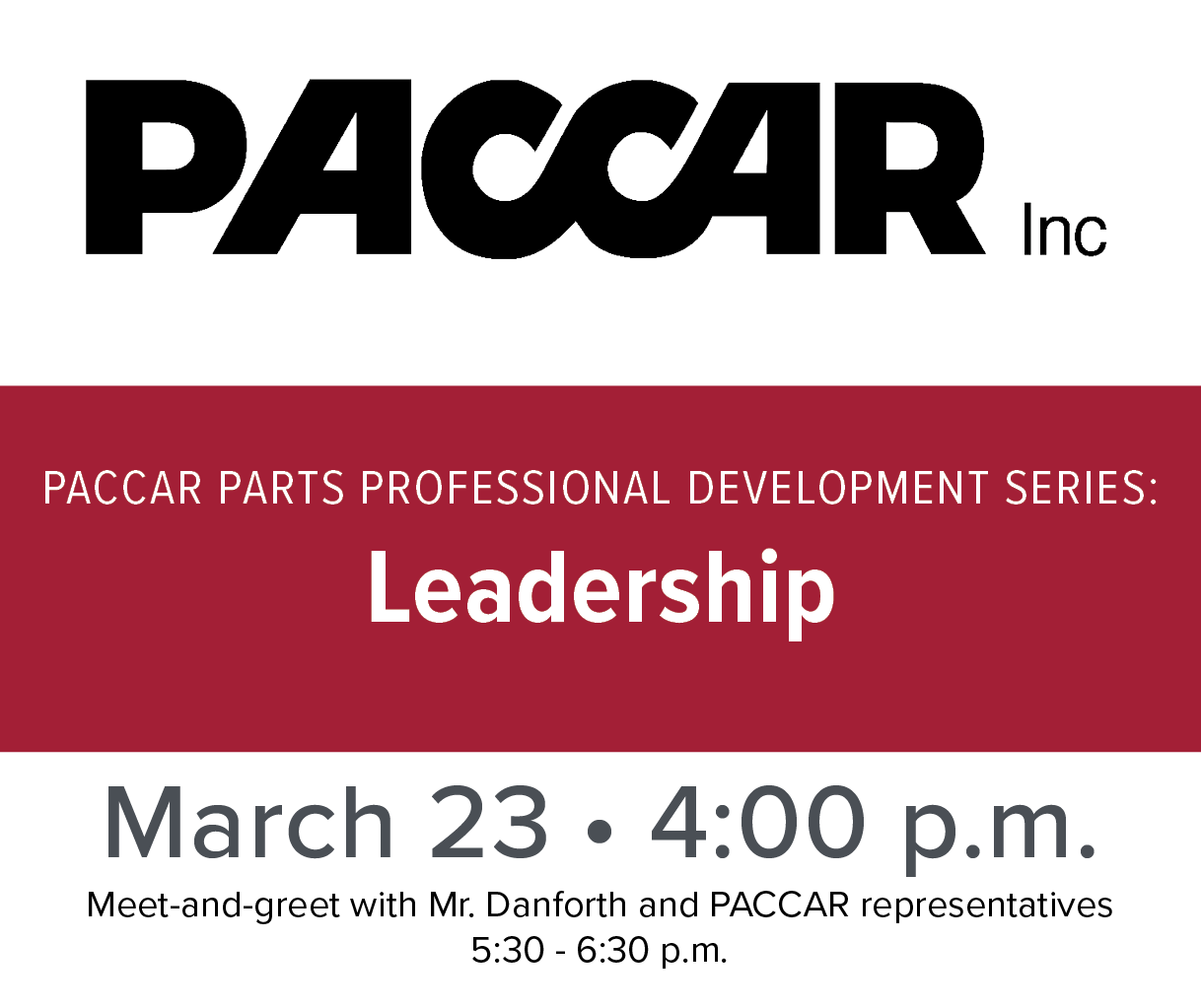 PACCAR Professional Development Series: Leadership | Events ...