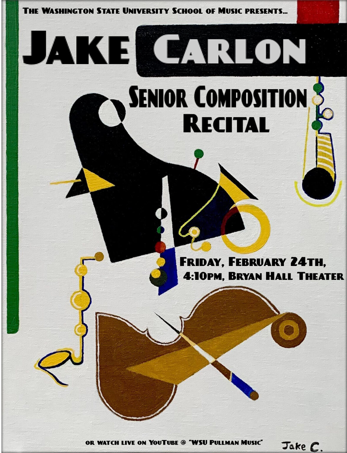 Student Recital: Jake Carlon, composition | Events | Washington State ...