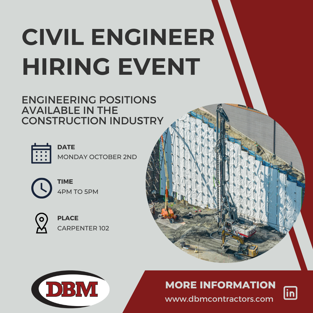 DBM Contractors Civil Engineering Hiring Event | Events | Washington ...