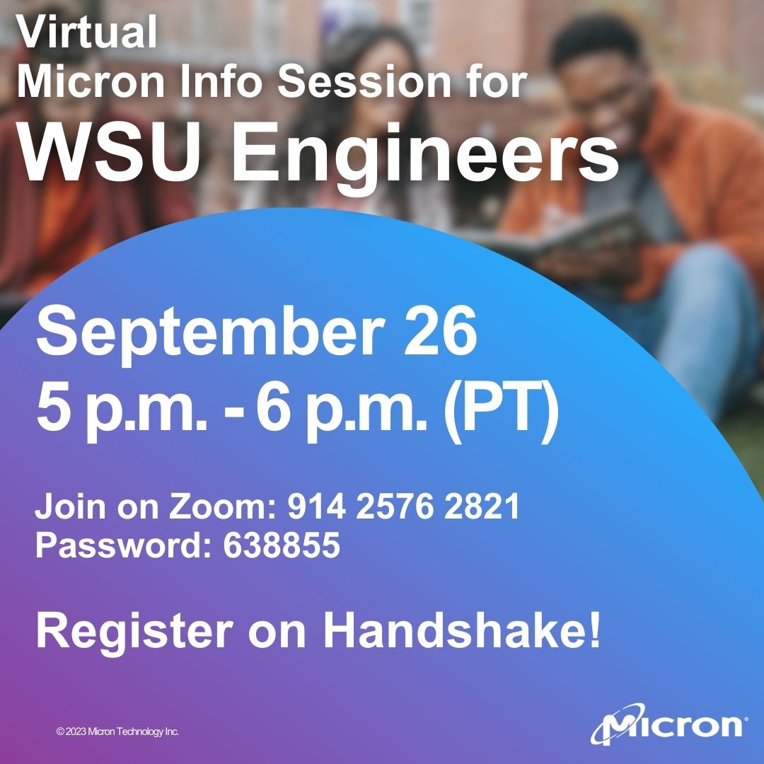 Micron Info Session for Engineers at Washington State University ...