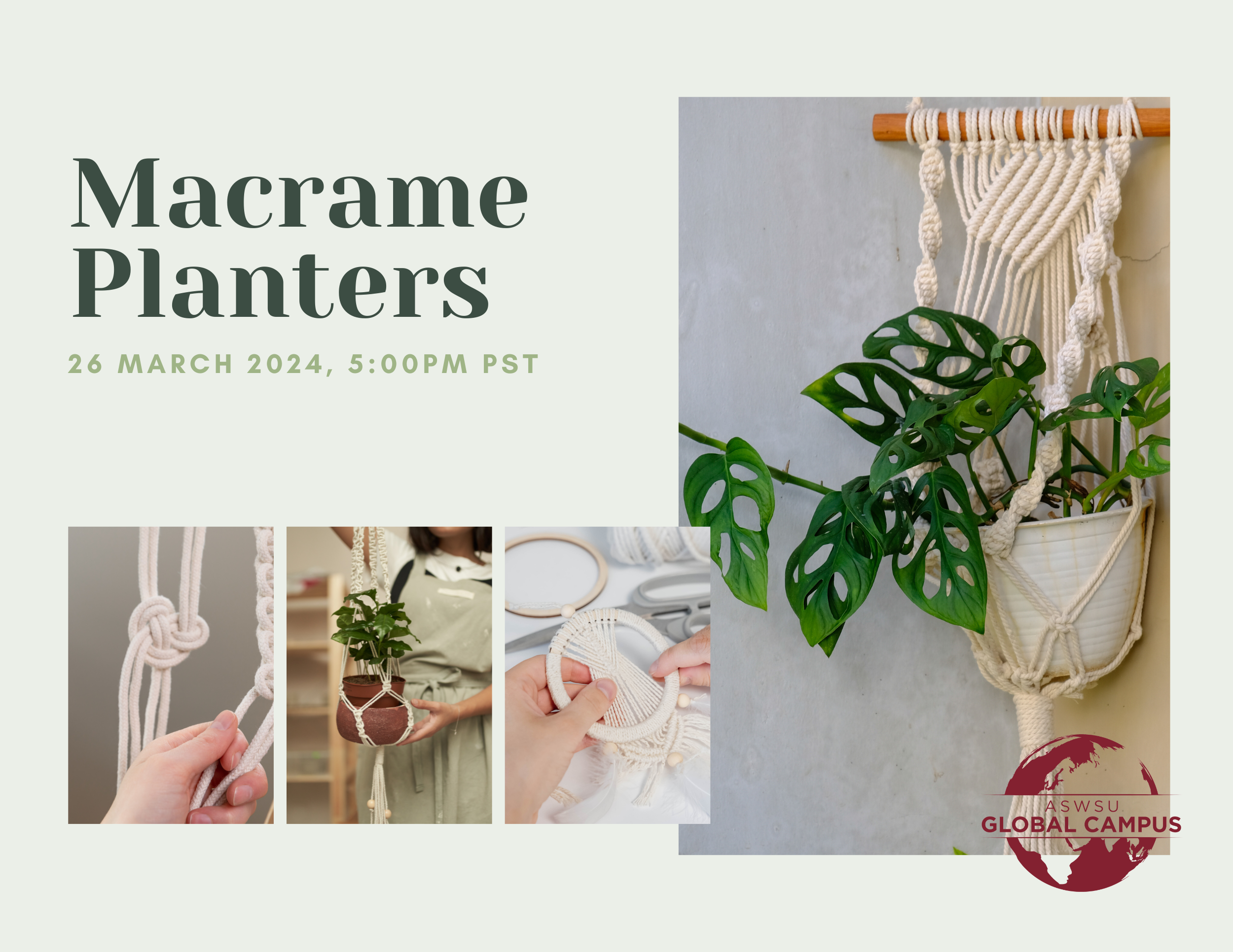 ASWSUG Making Macrame Planter | Events | Washington State University