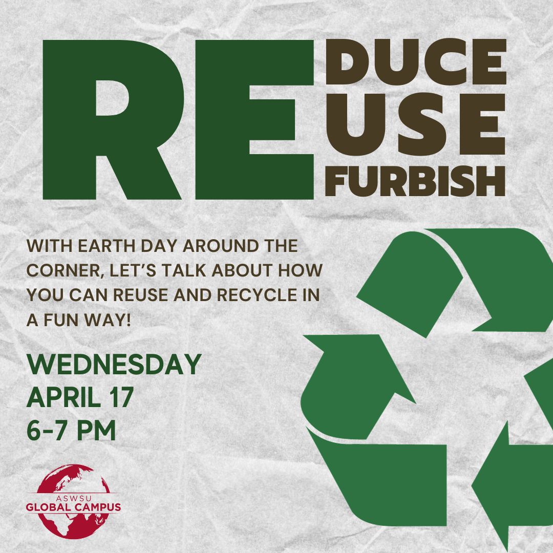 ASWSUG Reduce, Reuse, Recycle | Events | Washington State University