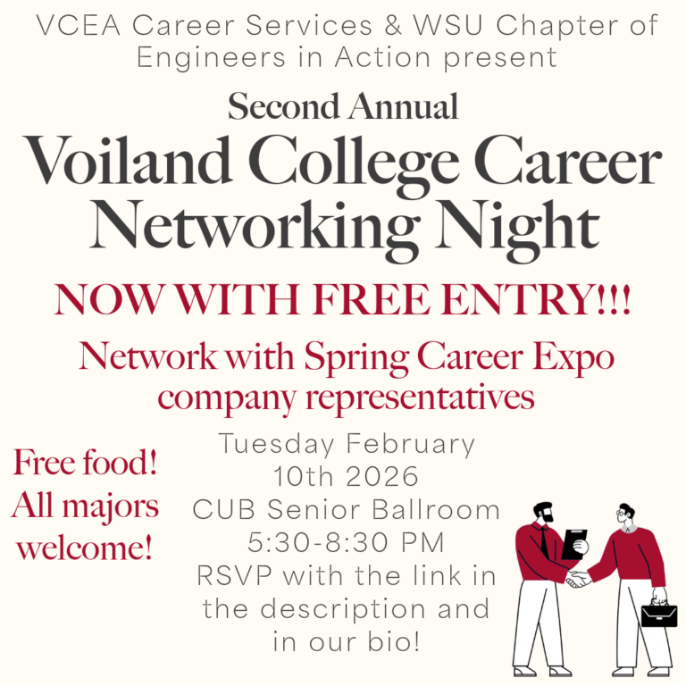 Voiland College Career Networking Night | Events | Washington State ...