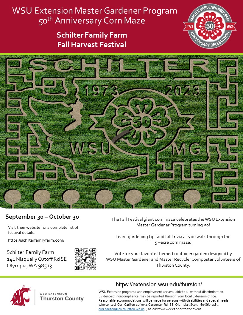 WSU Extension Master Gardener Program 50th Anniversary Corn Maze ...