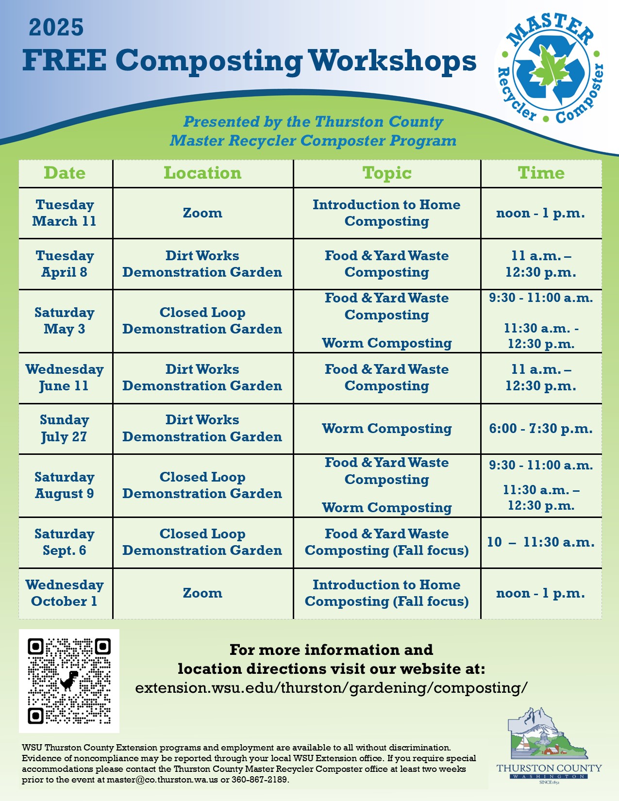 Composting Workshops | Thurston County | Washington State University