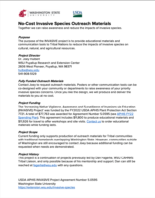 About | Invasive Species | Washington State University