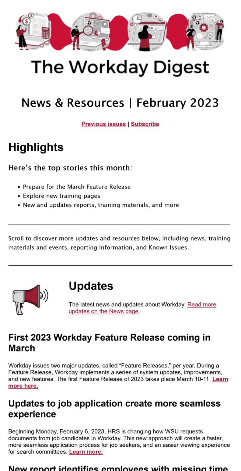 New Workday Digest layout and design coming in May | Modernization ...