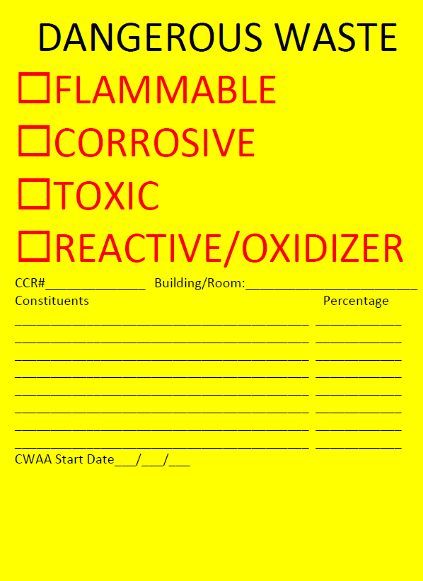 Chemical Waste | Environmental Health & Safety | Washington State ...