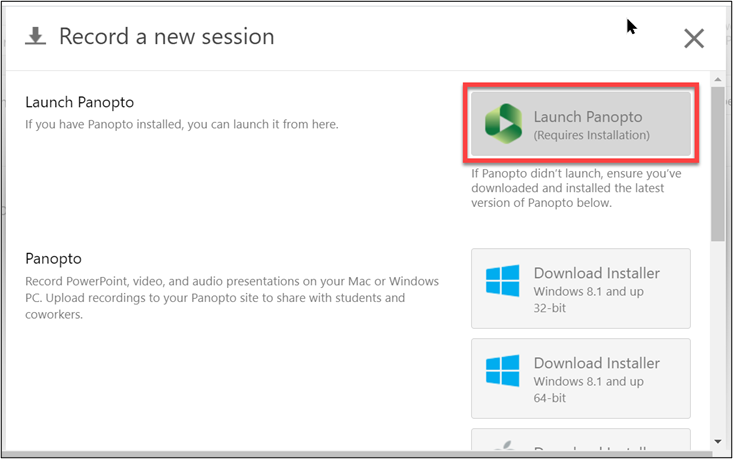Create a Panopto Recording – Windows | Academic Outreach and Innovation ...