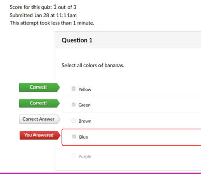 Understanding Multiple Answer Canvas Quiz Questions | Academic Outreach ...