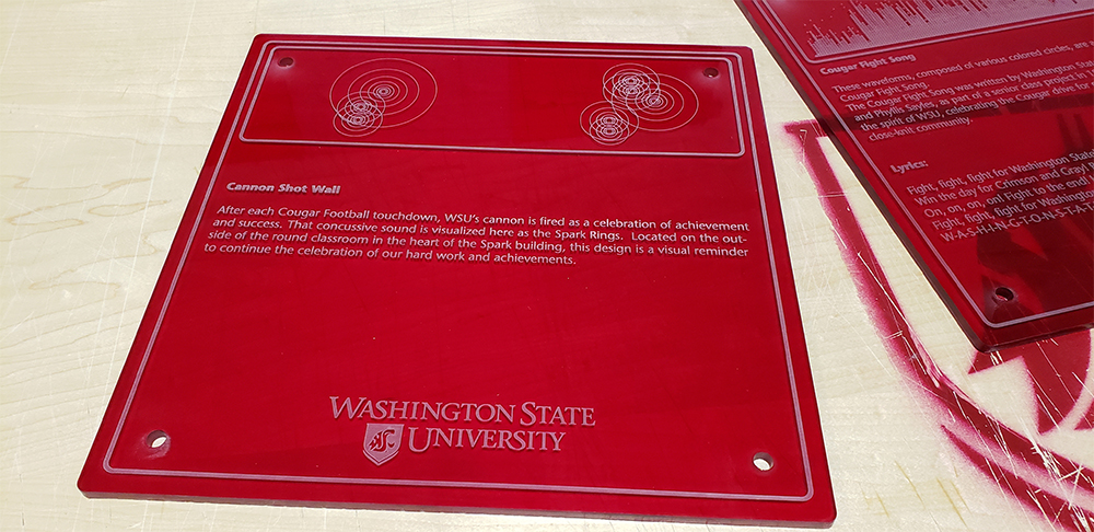 Wall Plaques in The Spark | The Spark | Washington State University