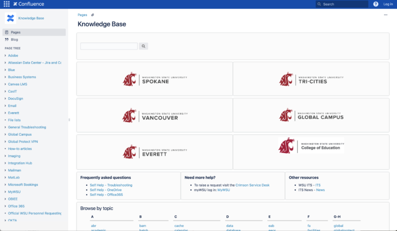 New Visual Interface for Crimson Service Desk Portal and WSU Knowledge ...