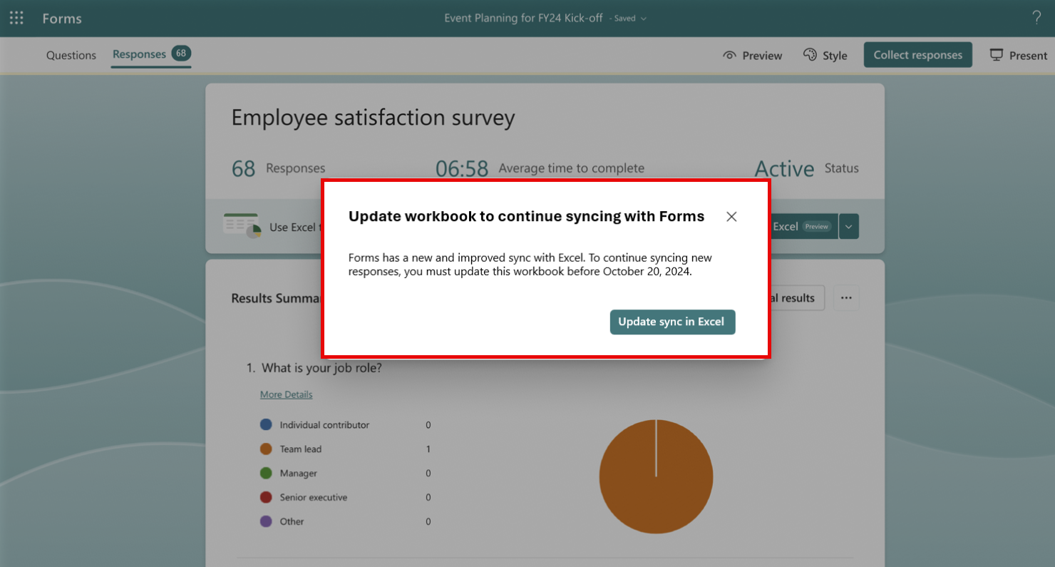 Enable New Excel Data Sync Solution for Microsoft Forms, 1/13 | Information Technology Services ...