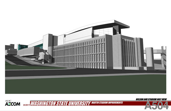 Plans and sketches for new WSU football facilities and Martin Stadium ...